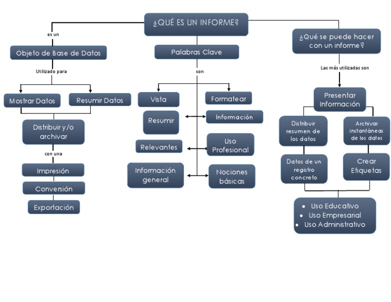 Mapa Conceptual Qué Es Un Informe | PDF