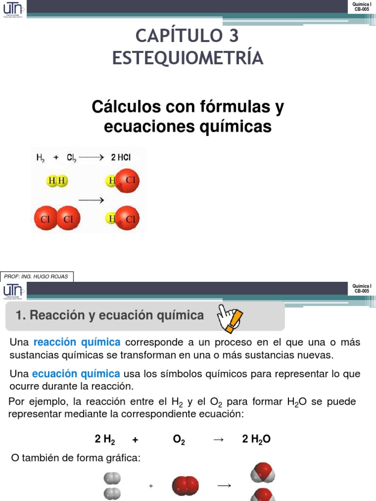 Ejemplos y Fórmulas de Estequiometría | PDF | Estequiometría ...