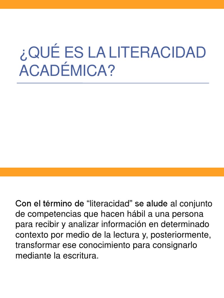 1 - Qué Es La Literacidad Académica | Conocimiento | Lectura (proceso)