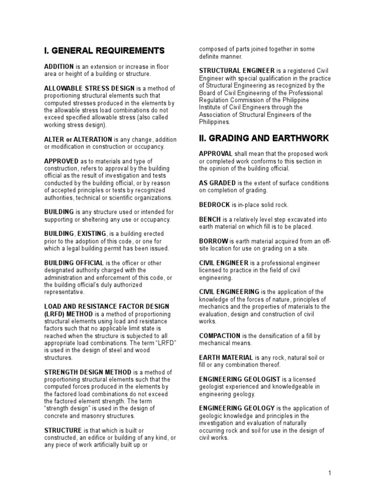 Structural Terms 01 | PDF