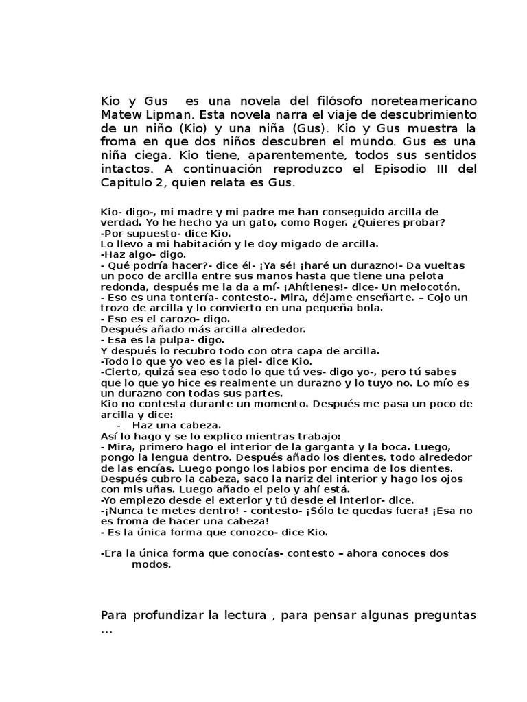 Kio y Gus | PDF