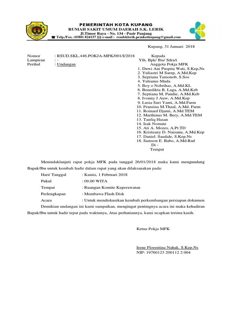 Undangan Rapat Perdana | PDF