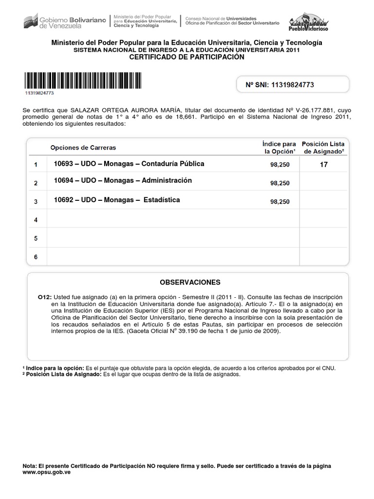 Planilla Opsu 26177881 PDF