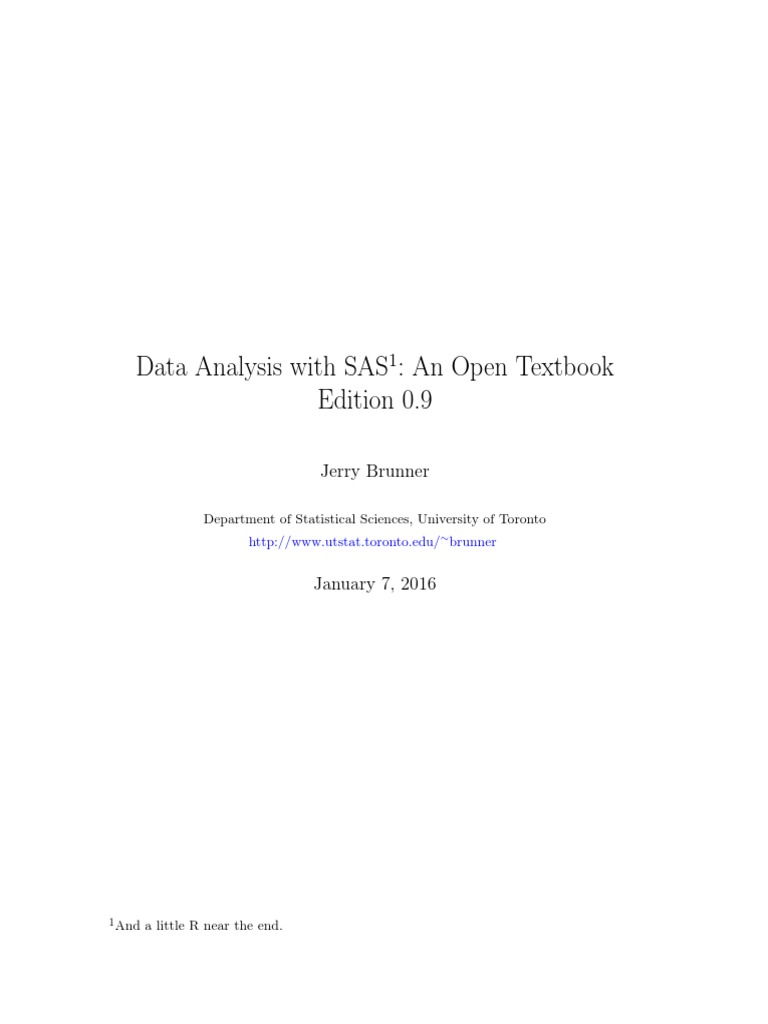 Data Analysis With SAS | PDF | Statistical Hypothesis Testing | Statistics
