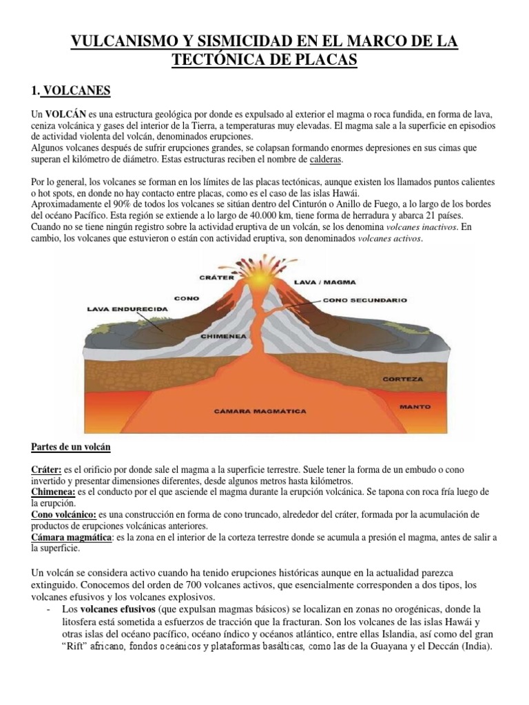 Volcanismo y Sismicidad en El Marco de La Tectónica | PDF | Volcán ...