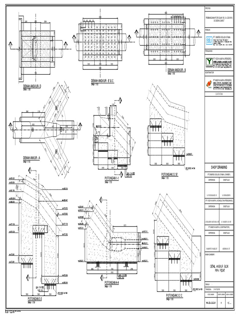 CRD Angkur Blok Penstok-Model | PDF