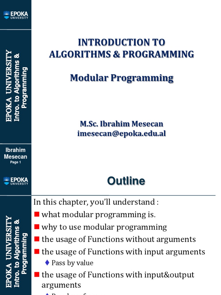 11 Modular Programming Pdf Parameter Computer Programming Subroutine