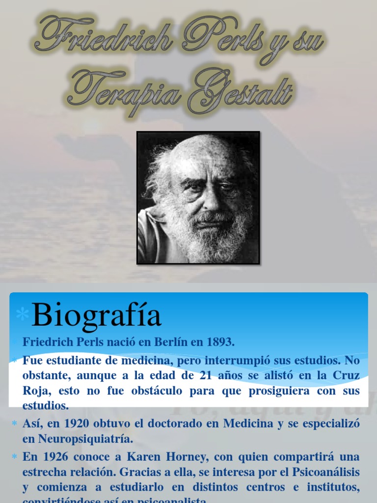 Firtls Perls | PDF | Terapia Gestalt | Psicoterapia