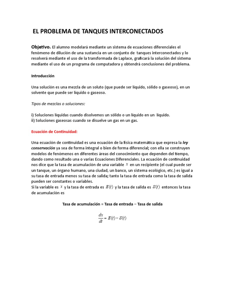 Tanques Interconectados | PDF