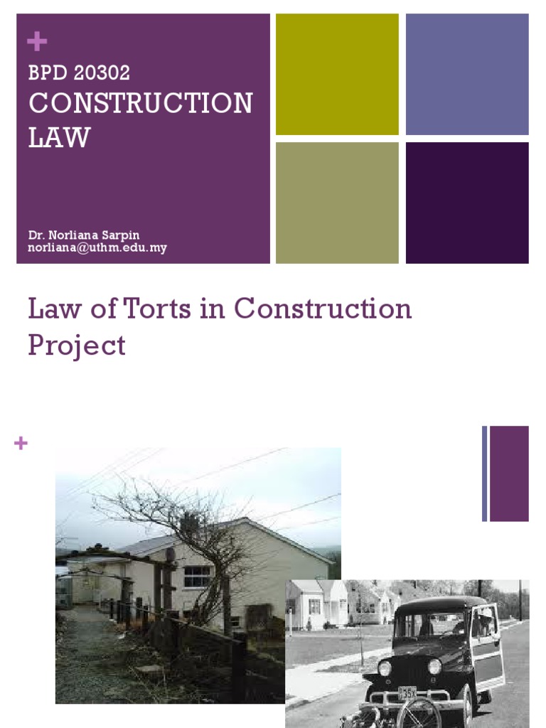 Tort Law in Construction Context | PDF | Tort | Duty Of Care