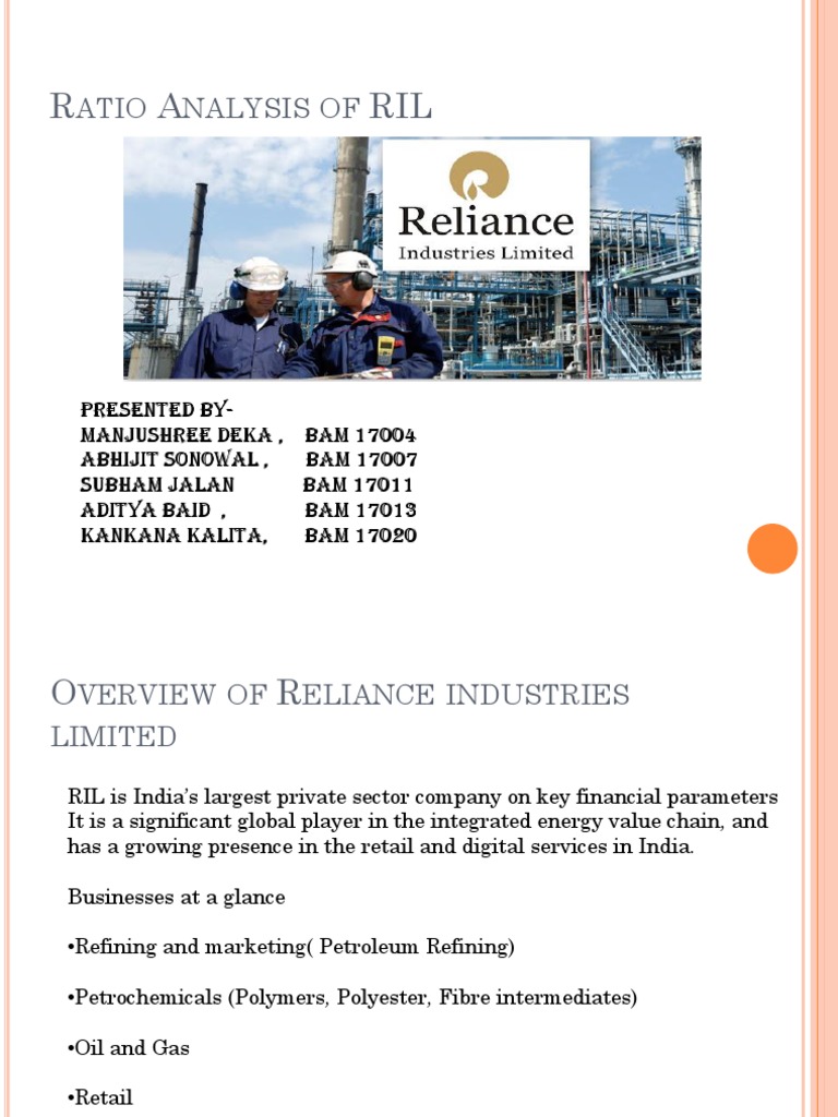 Ratio Analysis of RIL | PDF | Revenue | Debt
