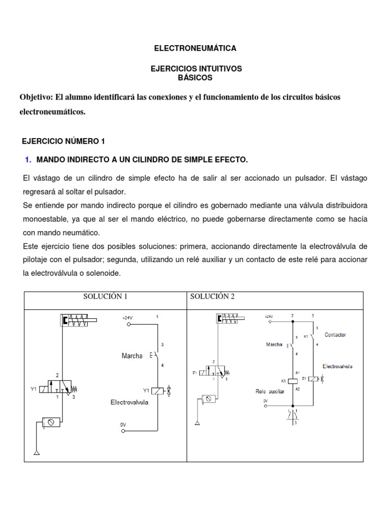 Ejercicio Electroneumatica | PDF | Relé | Máquinas