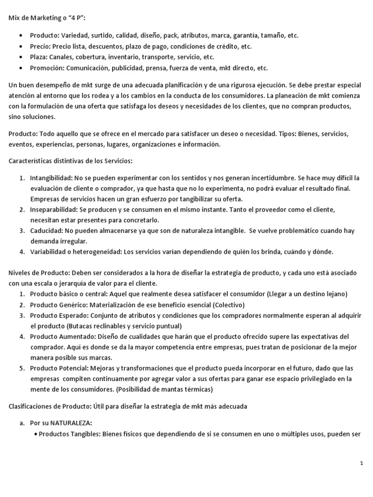 Resumen 2 Parcial Marketing 1 | PDF | Distribución (comercial) | Producto (Negocio)