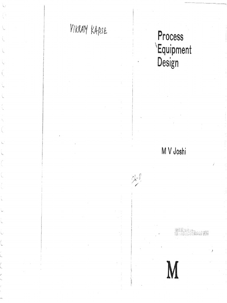 Process Equipment Design - by M V Joshi PDF | PDF