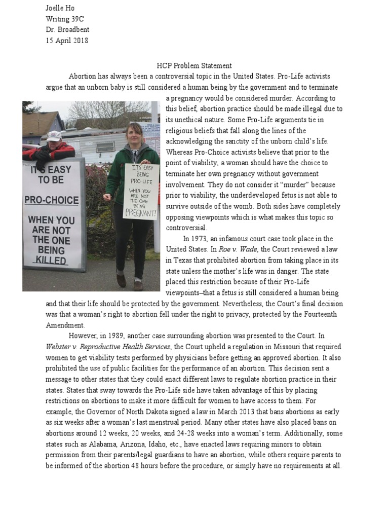 HCP Problem Statement | PDF | Fetal Viability | Abortion