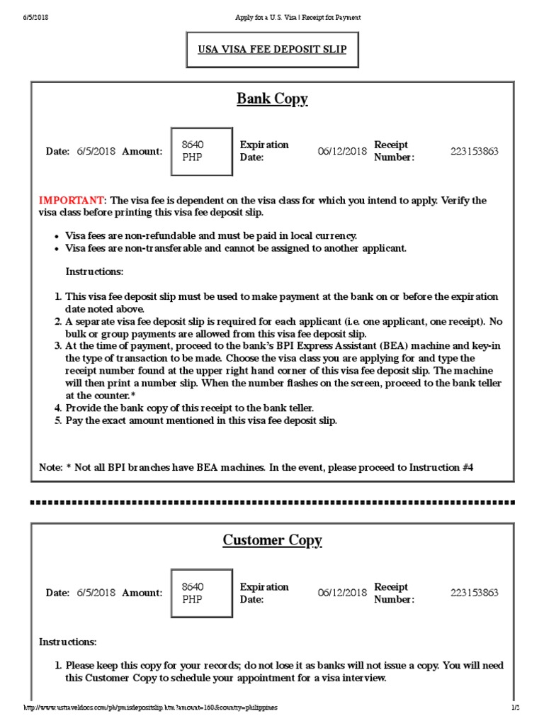 1receipt For Payment PDF | PDF | Fee | Travel Visa