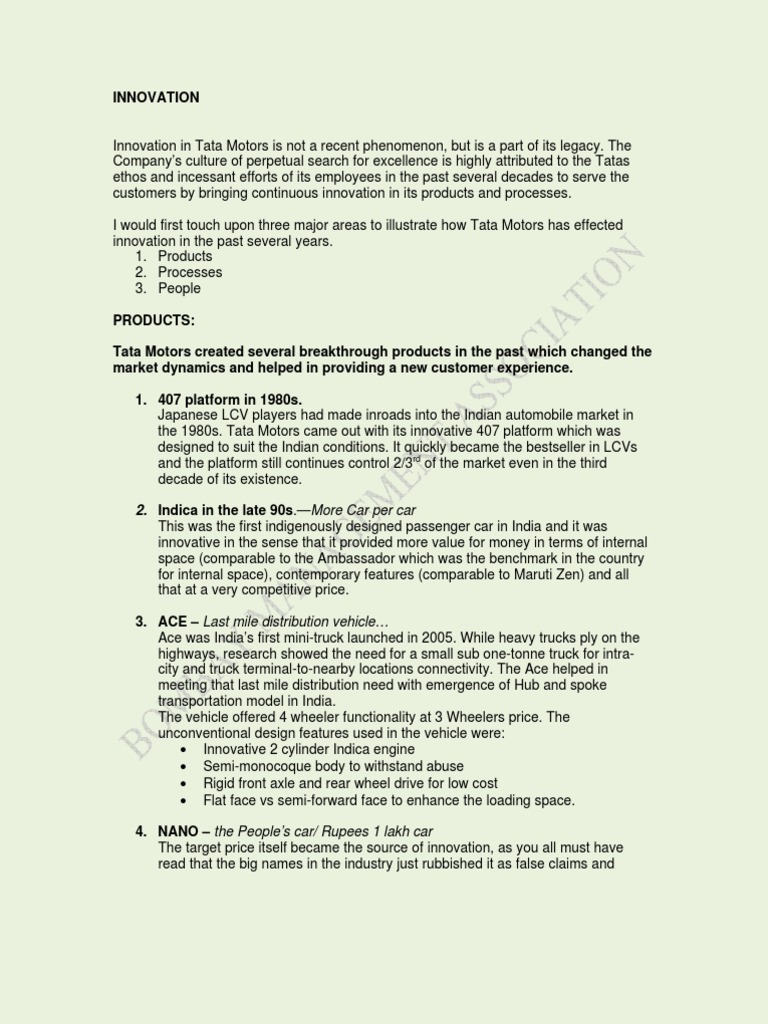 Innovation Speech | PDF | Innovation | Car