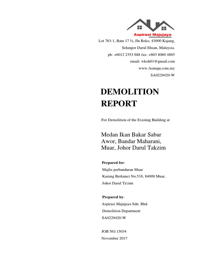 Demolition Report | Demolition | Technology