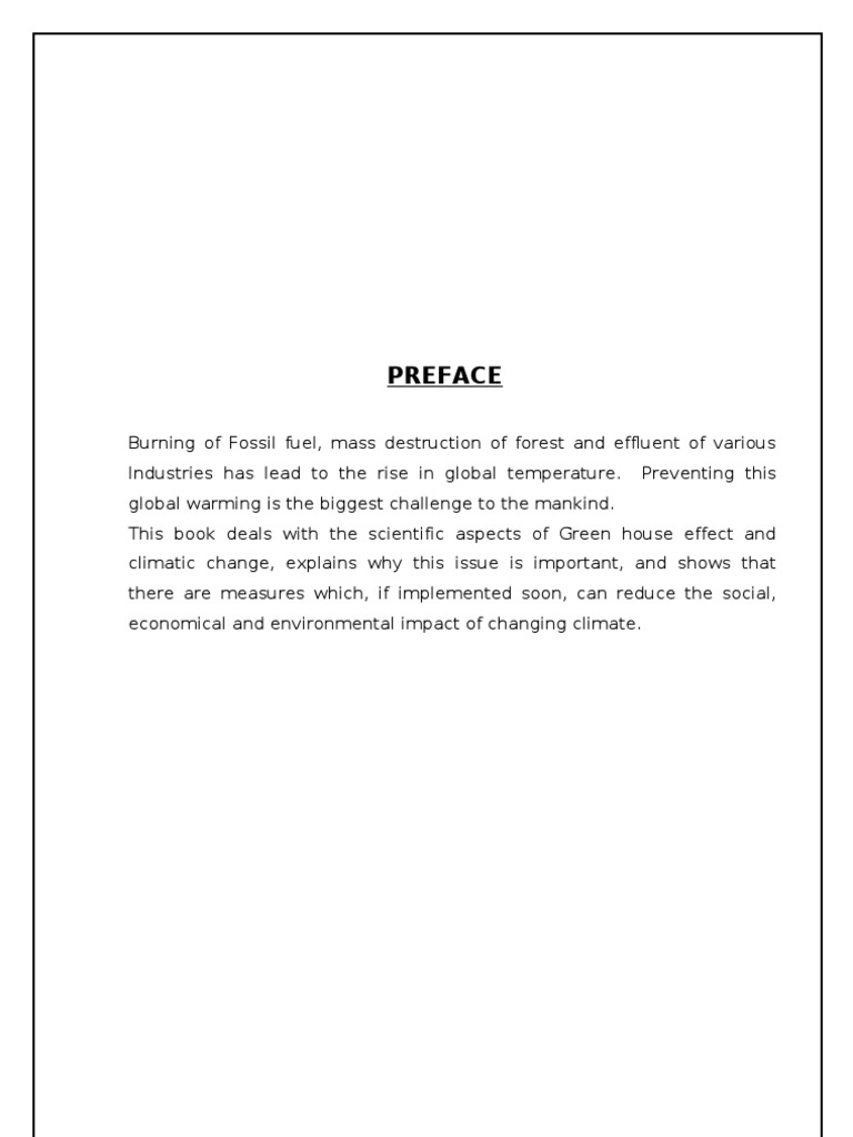 Global Warming-Project Report | PDF | Atmosphere Of Earth | Greenhouse ...