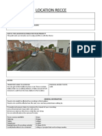 Location Recce (Template) | PDF