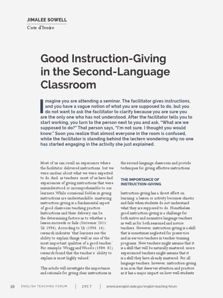 Giving Instructions PDF | PDF