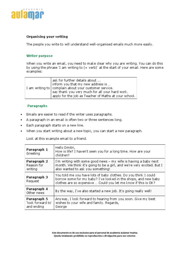 Organising Your Writing: Writer Purpose | PDF