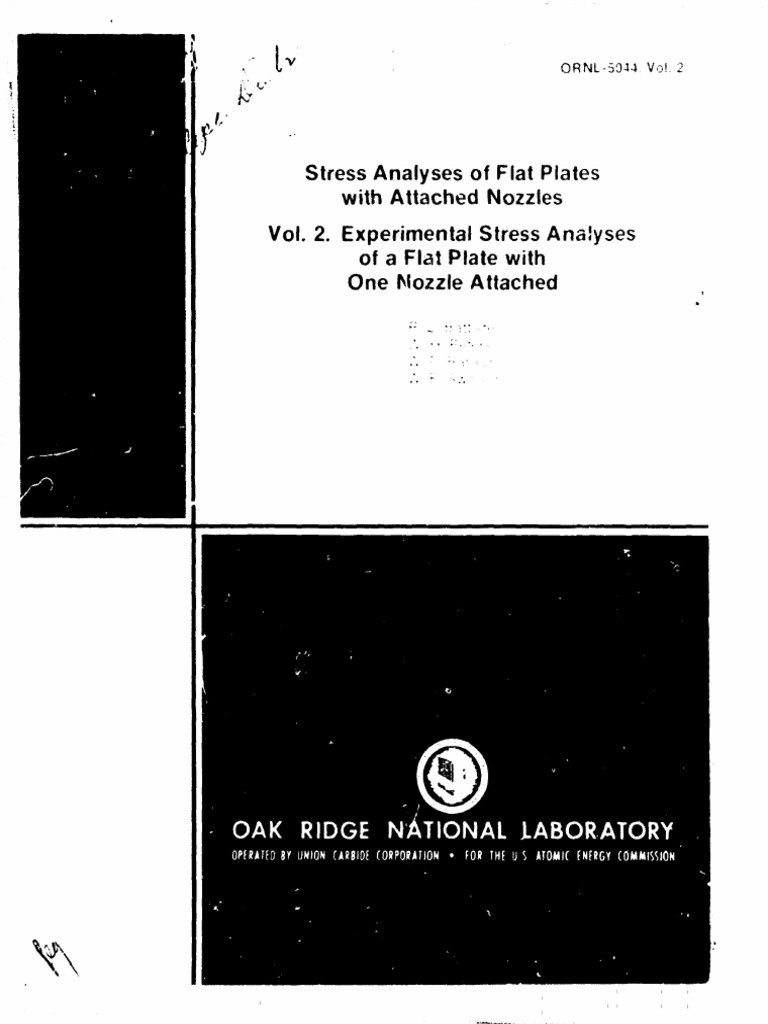 Stress Analysis of Flat Plates With Attached Nozzles | PDF | Pressure ...