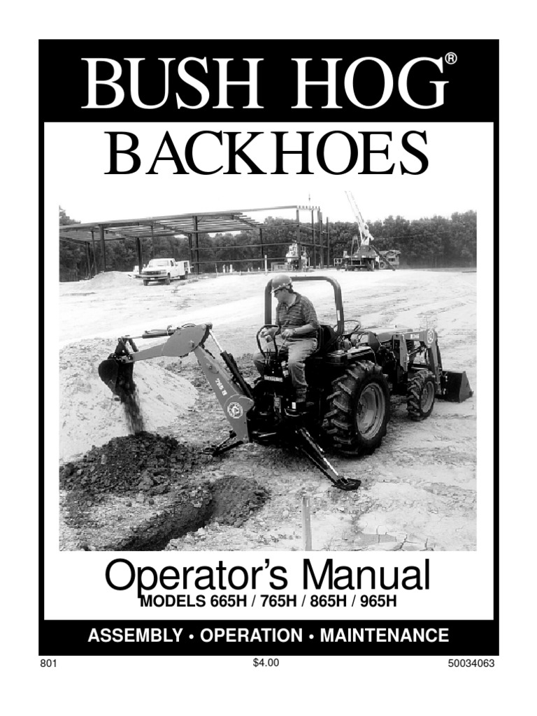 Backhoes: Bush Hog | PDF | Tractor | Loader (Equipment)