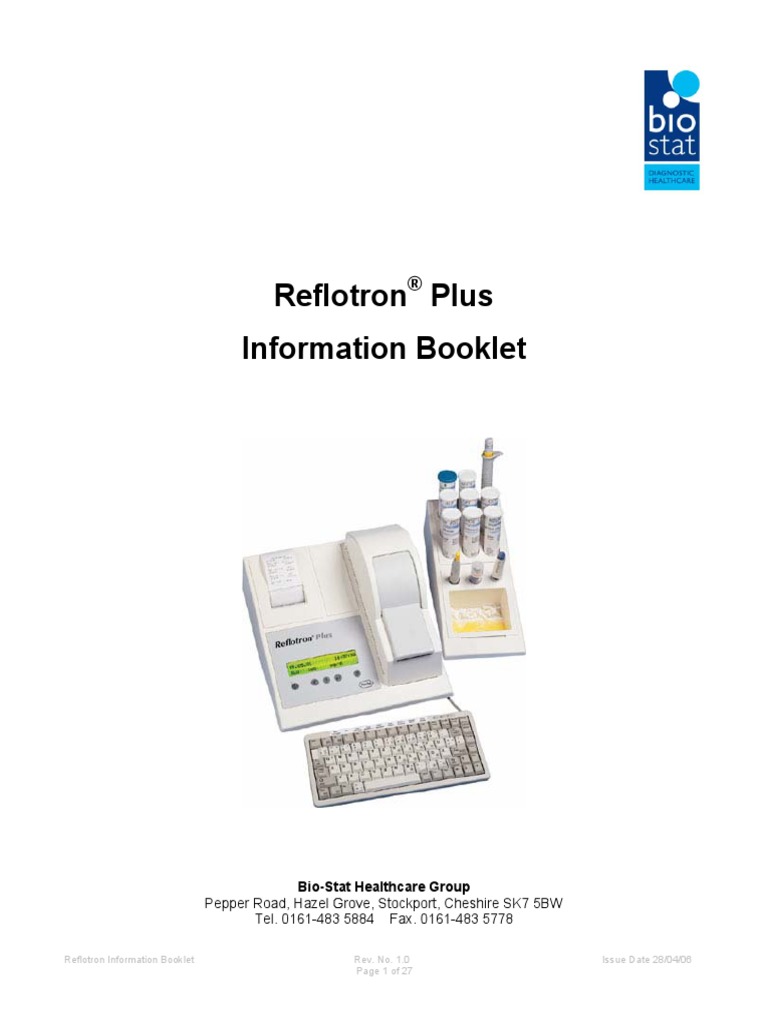 Reflotron Plus Information Booklet | PDF | Coronary Artery Disease ...