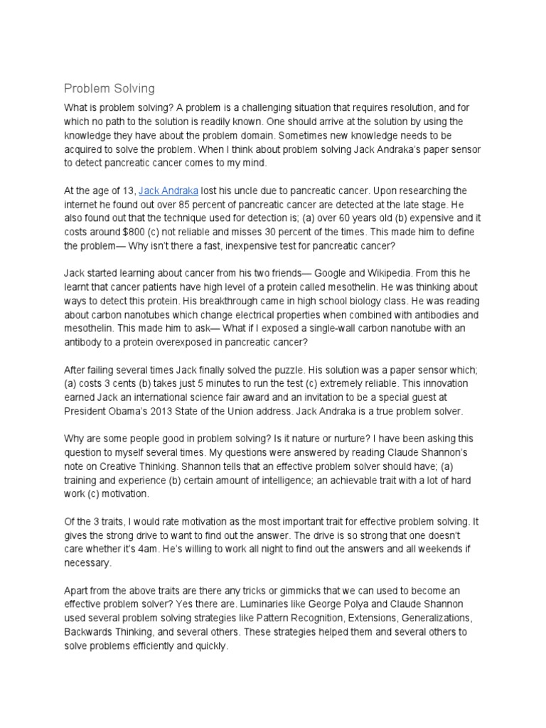 Problem Solving1 | PDF