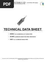 ACSR Conductor Data Sheets | PDF | Wire | Electrical Wiring