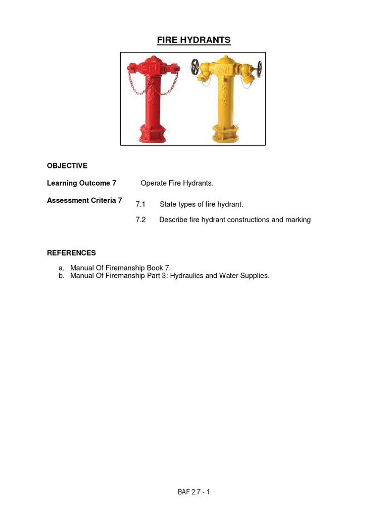 Fire Hydrants PDF | PDF | Valve | Water