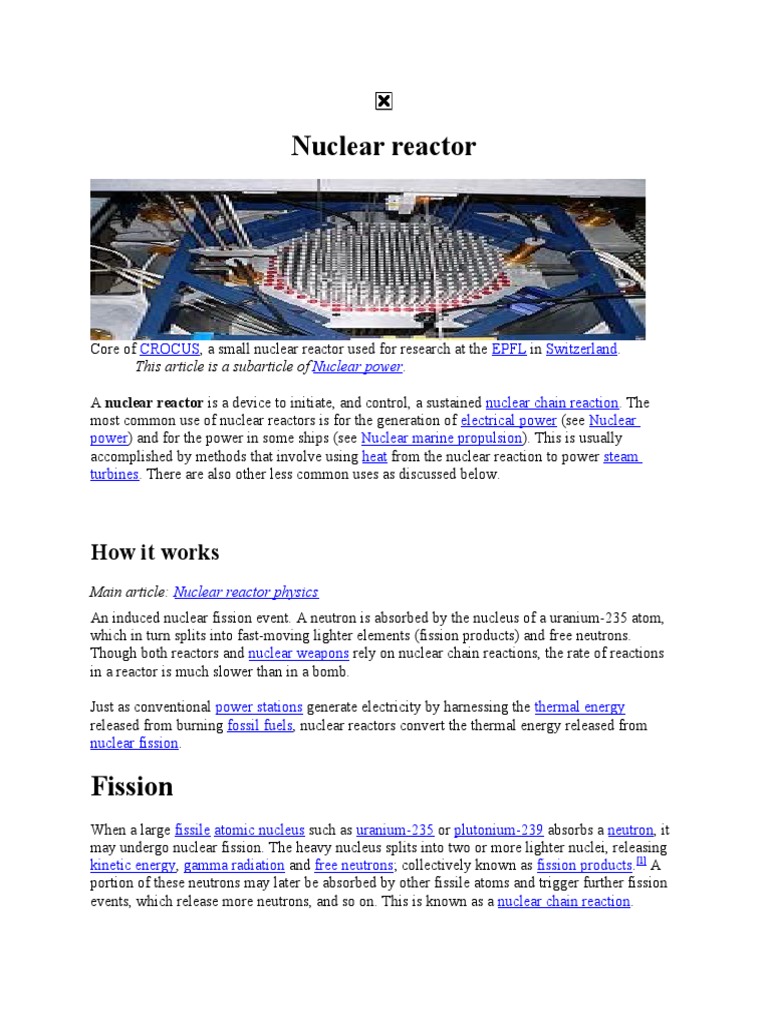 Nuclear Reactor: How It Works | Download Free PDF | Nature | Nuclear ...