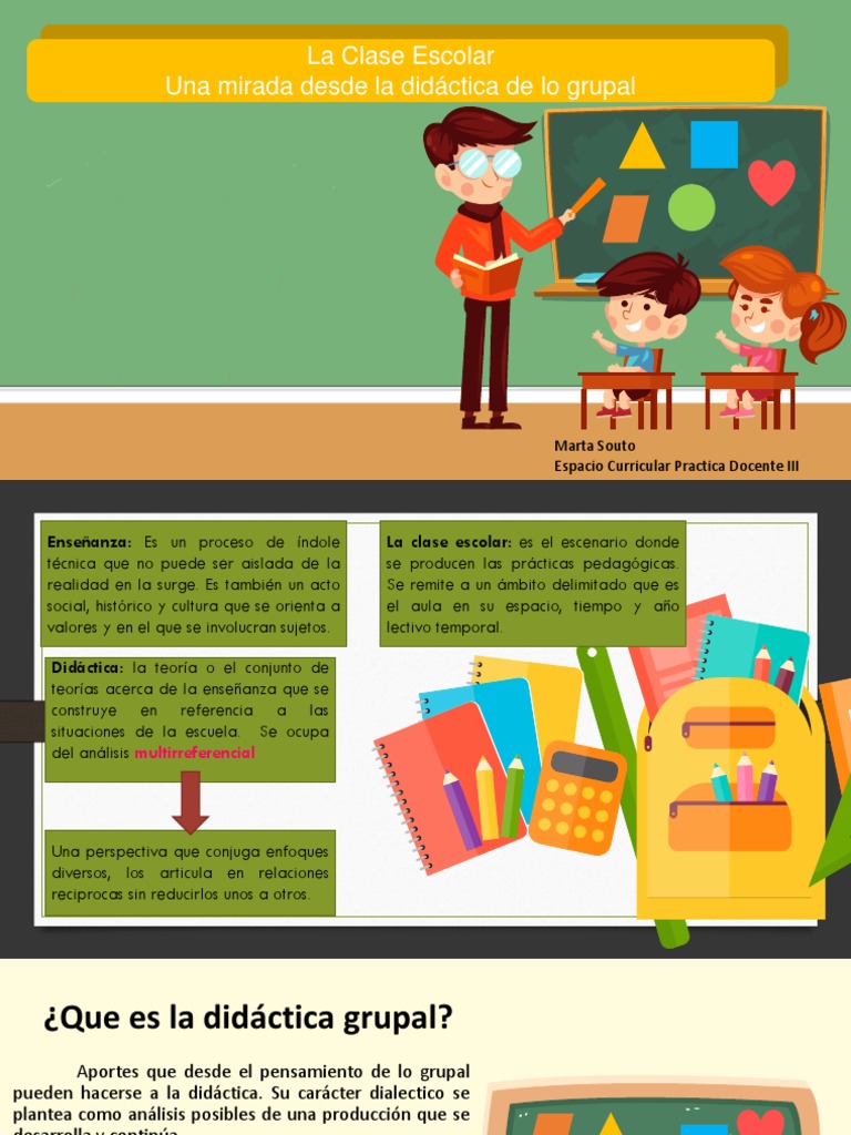 La Clase Escolar Una mirada desde la didáctica de lo grupal: Marta ...