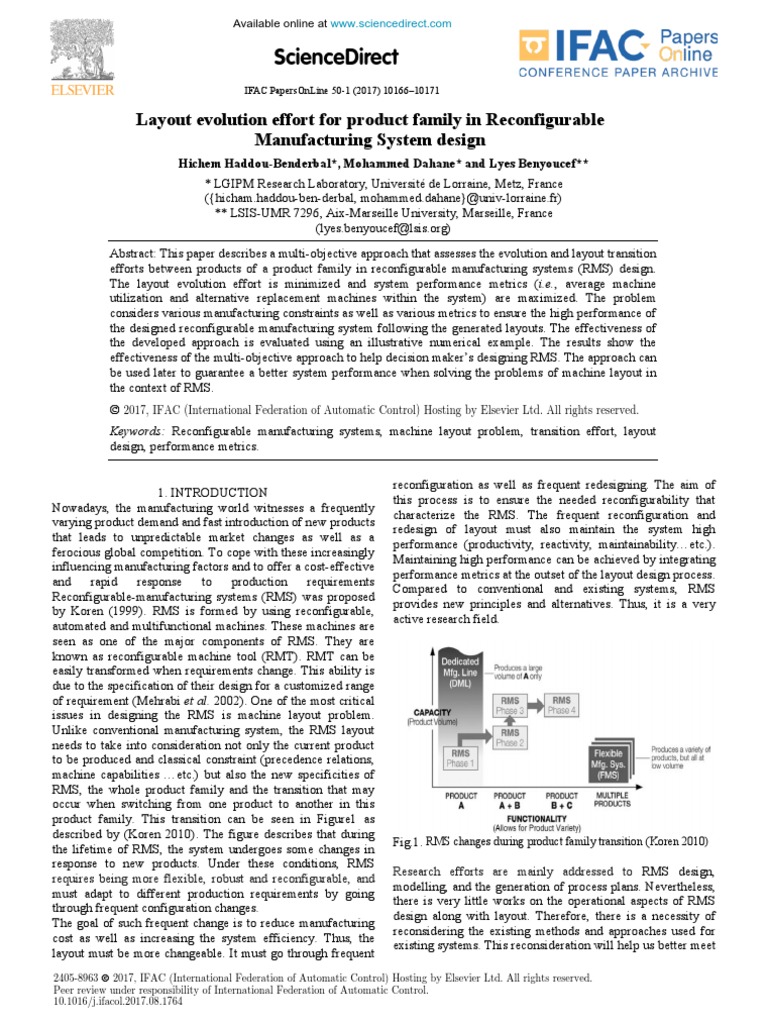 Layout Evolution Effort For Product Family in Reconfigurable | PDF ...
