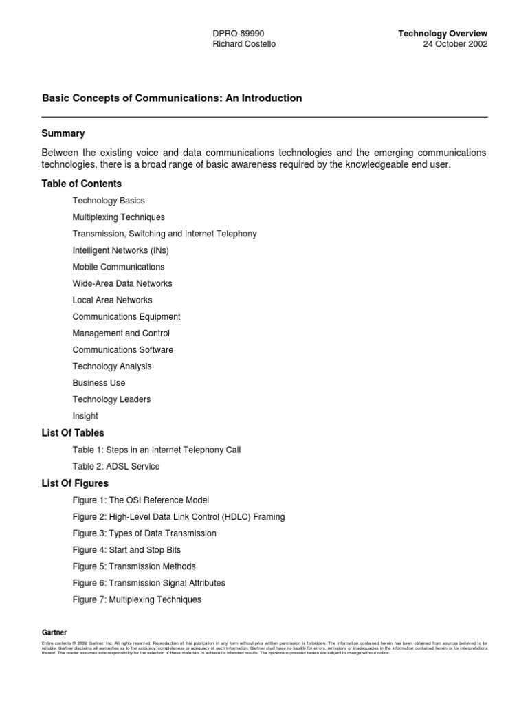 Basic Concepts of Communications-An Introduction | PDF | Computer ...
