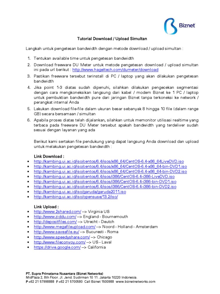 Tutorial Download-Upload Simultan | PDF