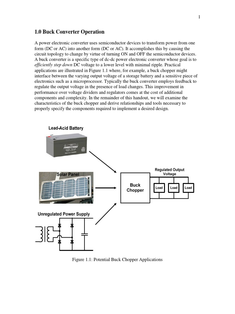 Buck Converter Operation and Design | PDF | Capacitor | Power Electronics