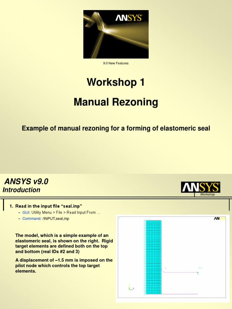 Workshop 1 Manual Rezoning: Example of Manual Rezoning For A Forming of ...