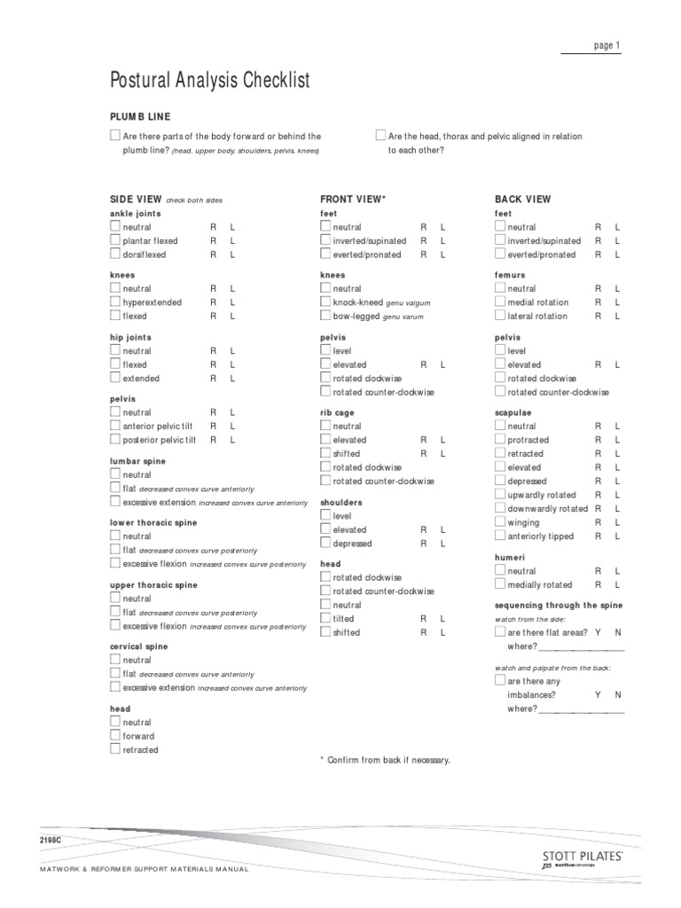 Postural-Analysis-Guide.pdf | Anatomical Terms Of Motion | Pelvis