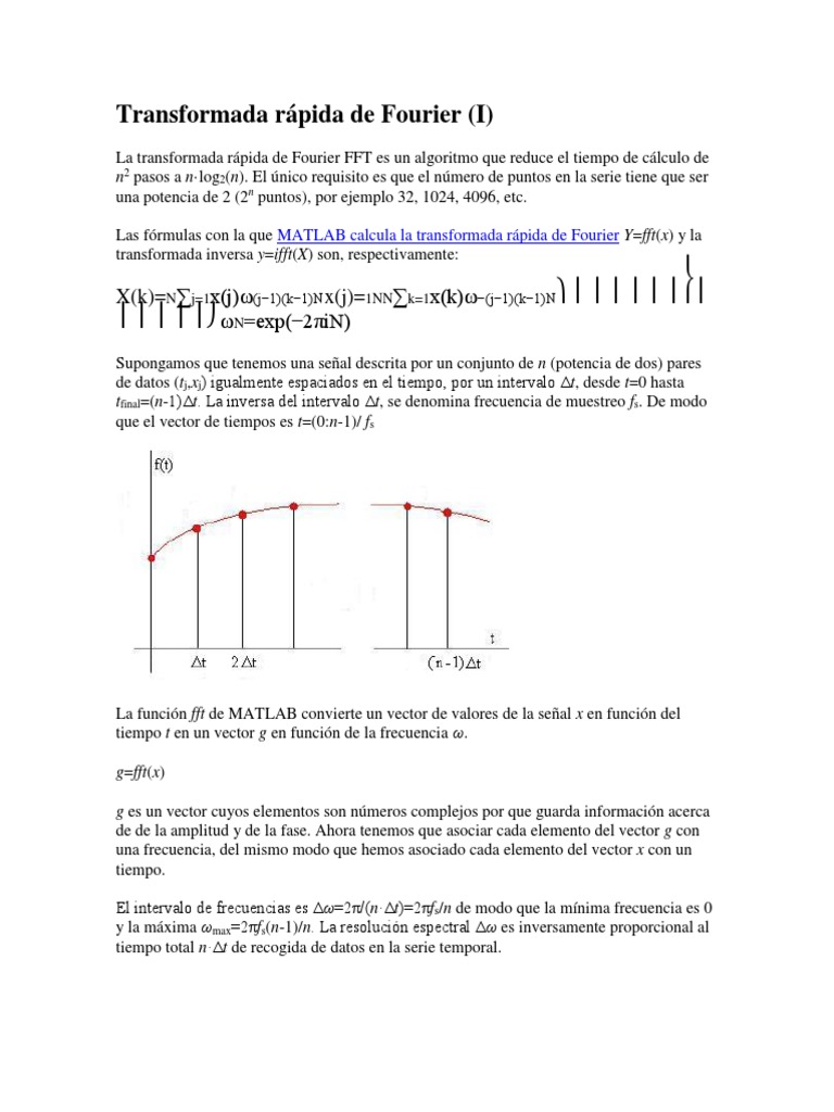 Análisis de la Transformada Rápida de Fourier (FFT) y su aplicación ...