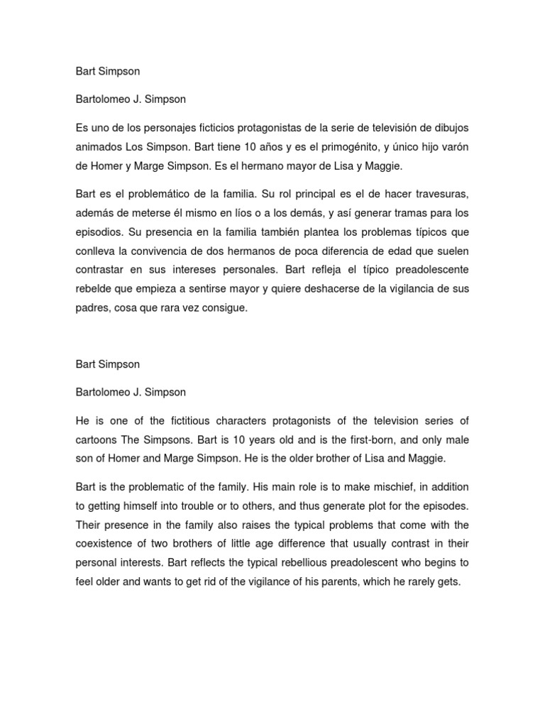 Bart Simpson | PDF