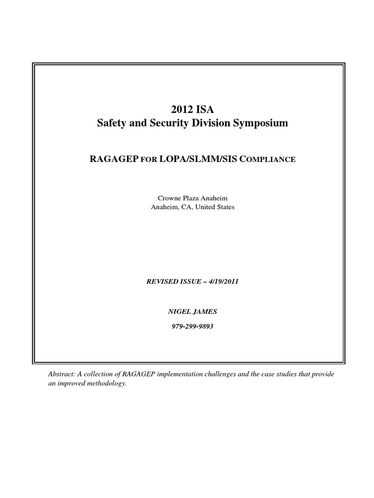 RAGAGEP Compliance in Safety Systems | PDF | Occupational Safety And ...