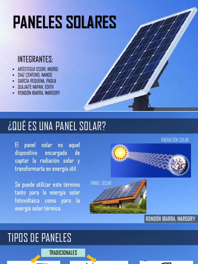 Características de los Paneles Solares | PDF | Energía solar | Panel solar
