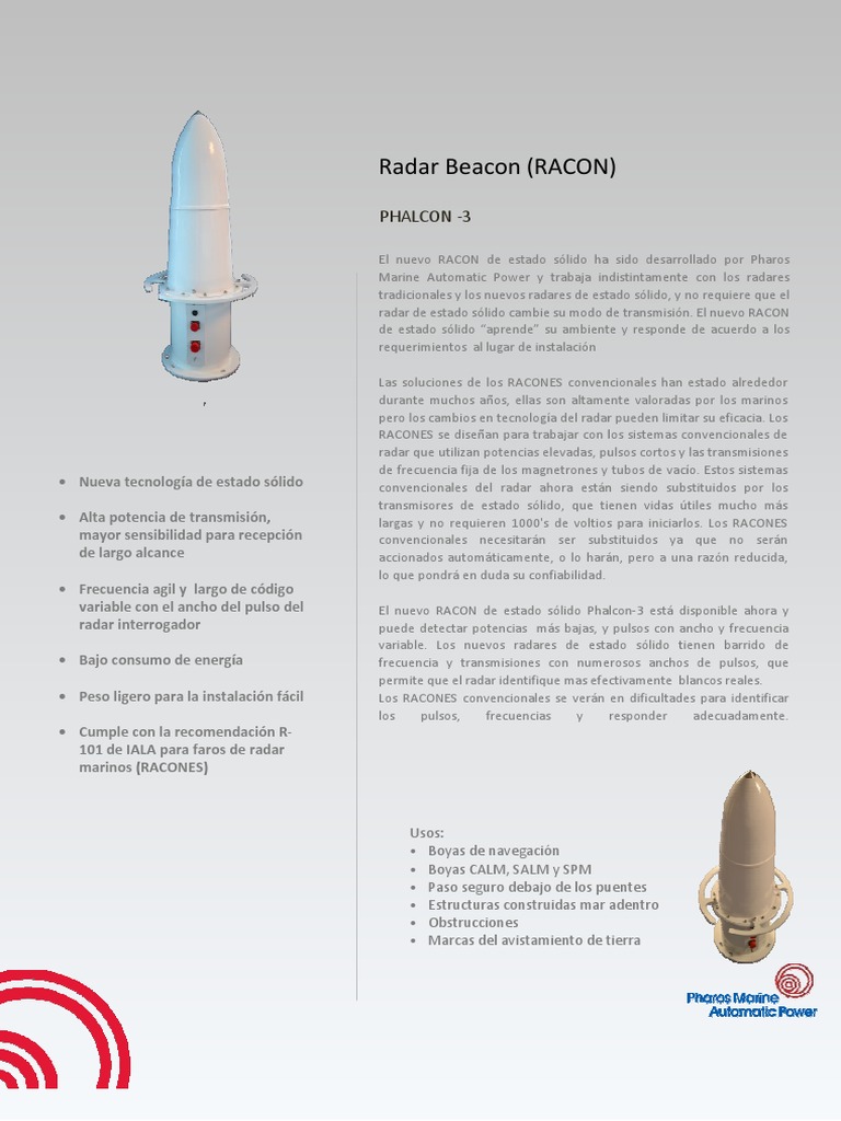 RACON Phalcon-3: Innovación en Radar | PDF | Radar | Ingeniería en ...