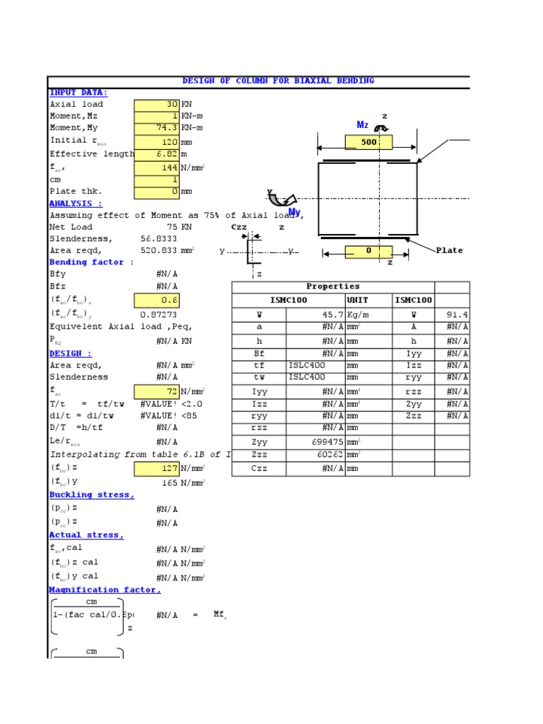 Design of Column Using Channel (Front) | PDF | Earthquake Engineering ...