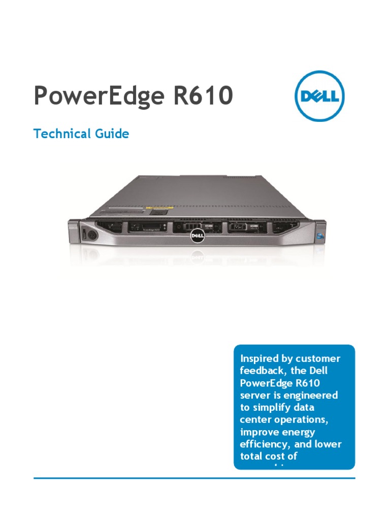 Poweredge R610: Technical Guide | PDF