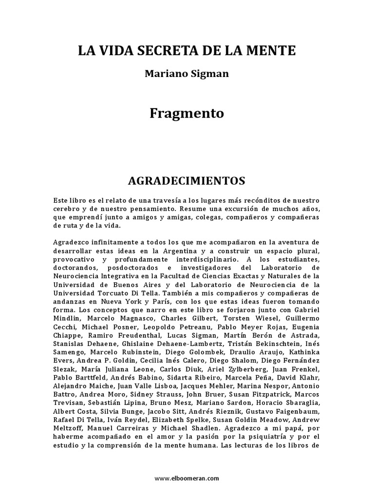 Explorando la mente humana: Un viaje a través del cerebro y el pensamiento | PDF | Toma de ...