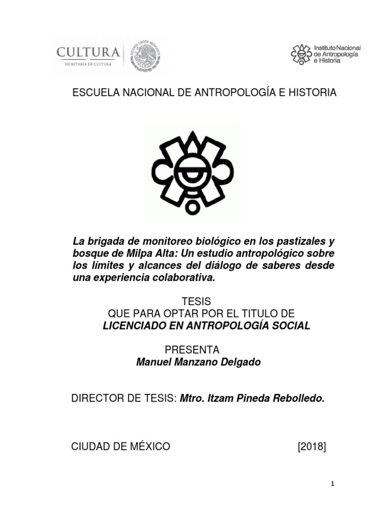 Tesis ENAH Manuel Manzano | PDF | Movimiento conservacionista | Poder ...