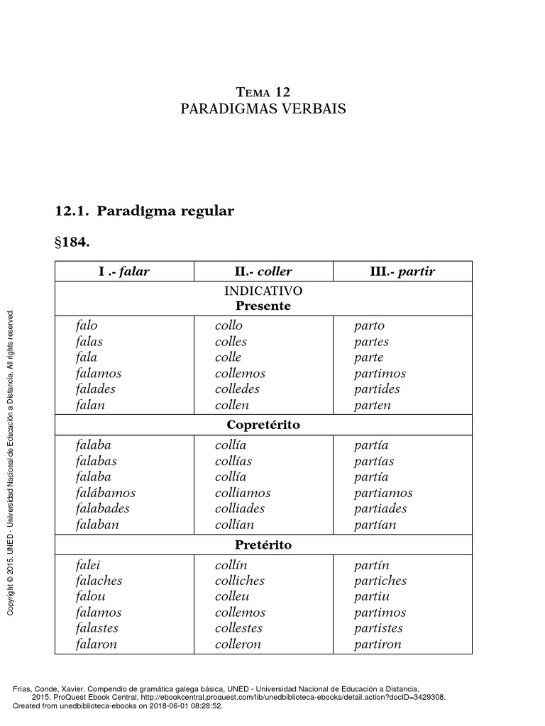 Compendio de Gramática Galega Básica - (PG 75 - 145) | PDF | Sintaxis ...